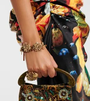Dries Van Noten Floral Embellished Bracelet