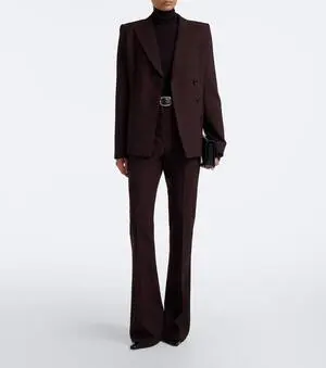 Sportmax Ribbed-knit Virgin Wool Turtleneck Sweater