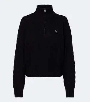 Polo Ralph Lauren Cable-knit Wool And Cashmere Sweater - Black