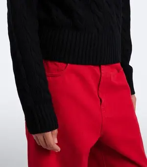 Polo Ralph Lauren Cable-knit Wool And Cashmere Sweater