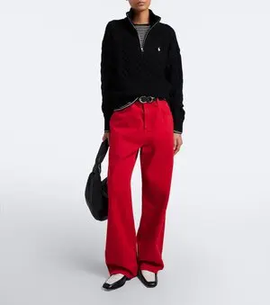 Polo Ralph Lauren Cable-knit Wool And Cashmere Sweater