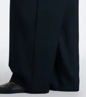 Max Mara Wide-leg Pleated Virgin Wool Pants