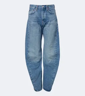AGOLDE Spiral Faded Barrel-leg Jeans - Blue