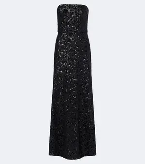 Max Mara Elegante Sequined Gown - Black