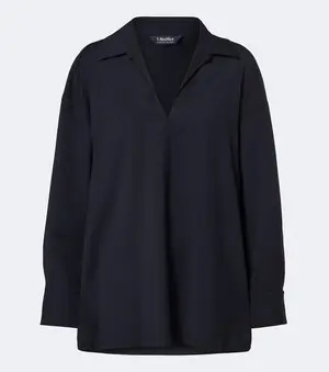 Max Mara Virgin Wool Blouse - Blue