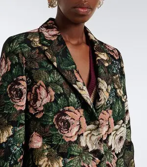 Dries Van Noten Floral Jacquard Coat