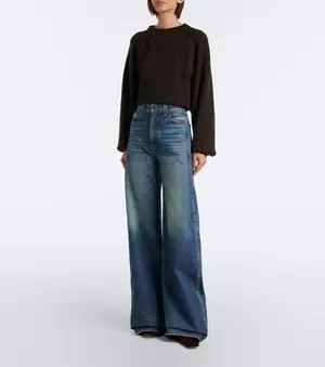 Khaite Dano Faded Wide-leg Jeans