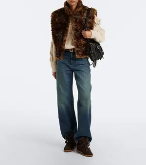 Isabel Marant Étoile Bobby Shearling-lined Suede Wedge Sneakers - Brown