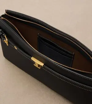 TOD'S T Signature Small Leather Clutch
