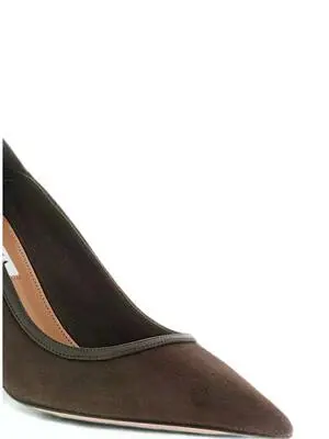AQUAZZURA Suede Pointed-toe Pumps