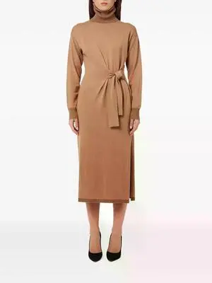 Liu Jo Roll-neck Belted Dress - Neutrals