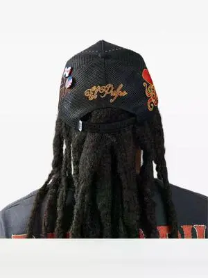 DUAA Stone Stud-embellished Cap - Black