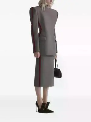 MUGLER Bi-color Midi Pencil Skirt