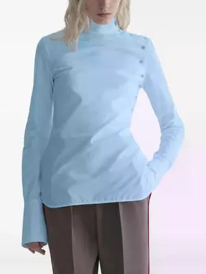 MUGLER White Fencing Shirt - Blue