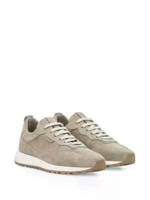 LOTTUSSE Andie Panelled Leather Sneakers - Neutrals