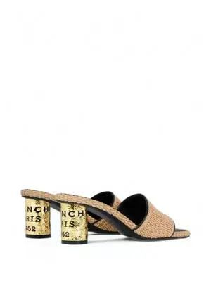 Givenchy Tape Raffia-effect Heeled Mules