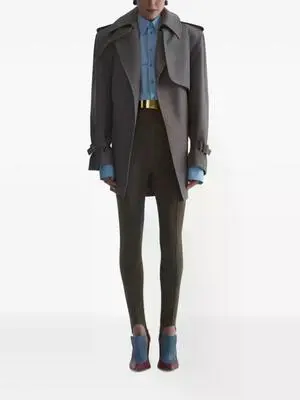 MUGLER Short Trench Coat - Grey