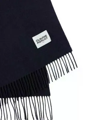 Claudie Pierlot Fringed Logo-patch Scarf