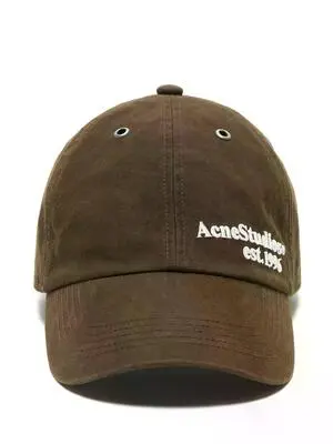 Acne Studios Logo-embroidered Baseball Cap - Brown