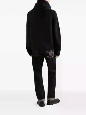 Dolce & Gabbana Smooth-knit Turtleneck With Logo