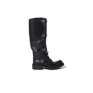 Miu Miu Leather Boots - Black