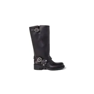 Miu Miu Leather Boots - Black