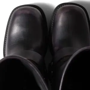 Miu Miu Leather Boots - Black