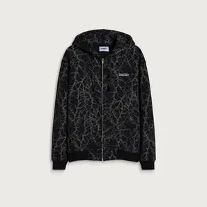 BUTTER GOODS Thorn Camo Waffle Zip Hoodie