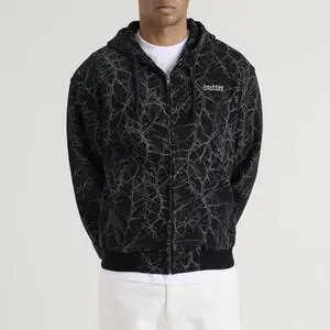 BUTTER GOODS Thorn Camo Waffle Zip Hoodie
