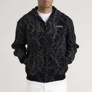 BUTTER GOODS Thorn Camo Waffle Zip Hoodie