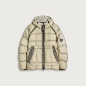 C.P. COMPANY Dd-shell Hooded Down Jacket - Silver Birch
