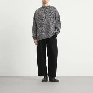 Studio Nicholson Sorte Peached Cotton Pleat Volume Pant