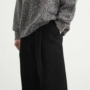 Studio Nicholson Sorte Peached Cotton Pleat Volume Pant