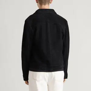 AMI Paris Suede Jacket With Embossed Adc