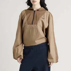 SKIMS Woven Cotton Half Zip Pullover