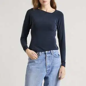 PEACHY DEN Cupro Balloon Sleeve Top
