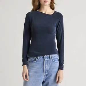 PEACHY DEN Cupro Balloon Sleeve Top