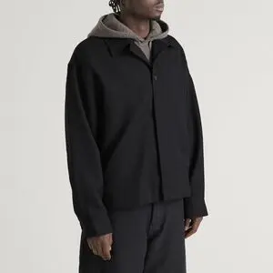 Studio Nicholson Rrick Tech Wool Open Collar Shirt