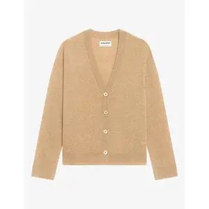 Zadig&Voltaire Mirkaz V-neck Cashmere Cardigan - Camel