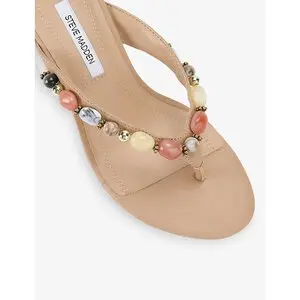 Steve Madden Faroh Faux-leather Heeled Sandals