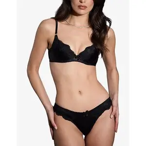 Agent Provocateur Molly Plunge Underwired Satin Bra
