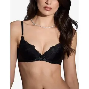 Agent Provocateur Molly Plunge Underwired Satin Bra