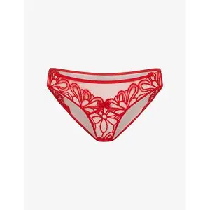 Agent Provocateur Nelle Lace Mesh Full Brief - Red