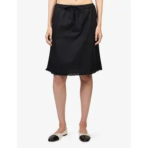 DEIJI STUDIOS One Frill Cotton Mini Skirt