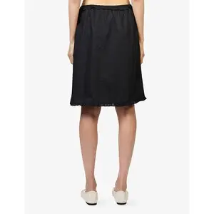 DEIJI STUDIOS One Frill Cotton Mini Skirt