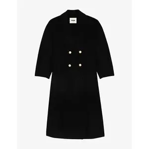 Maje Balloon-sleeve Double-faced Wool Coat