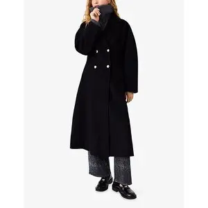 Maje Balloon-sleeve Double-faced Wool Coat