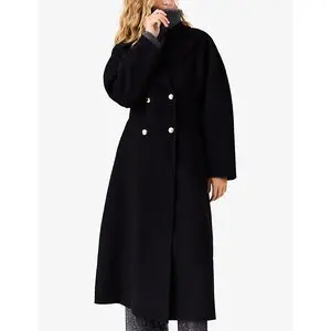 Maje Balloon-sleeve Double-faced Wool Coat