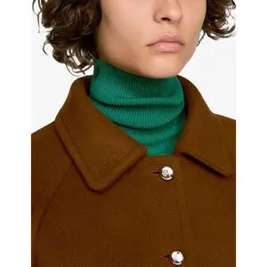 Sandro Collared Short Wool Coat