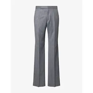 TOM FORD Pinstripe Suit Wool Trousers - Grey
